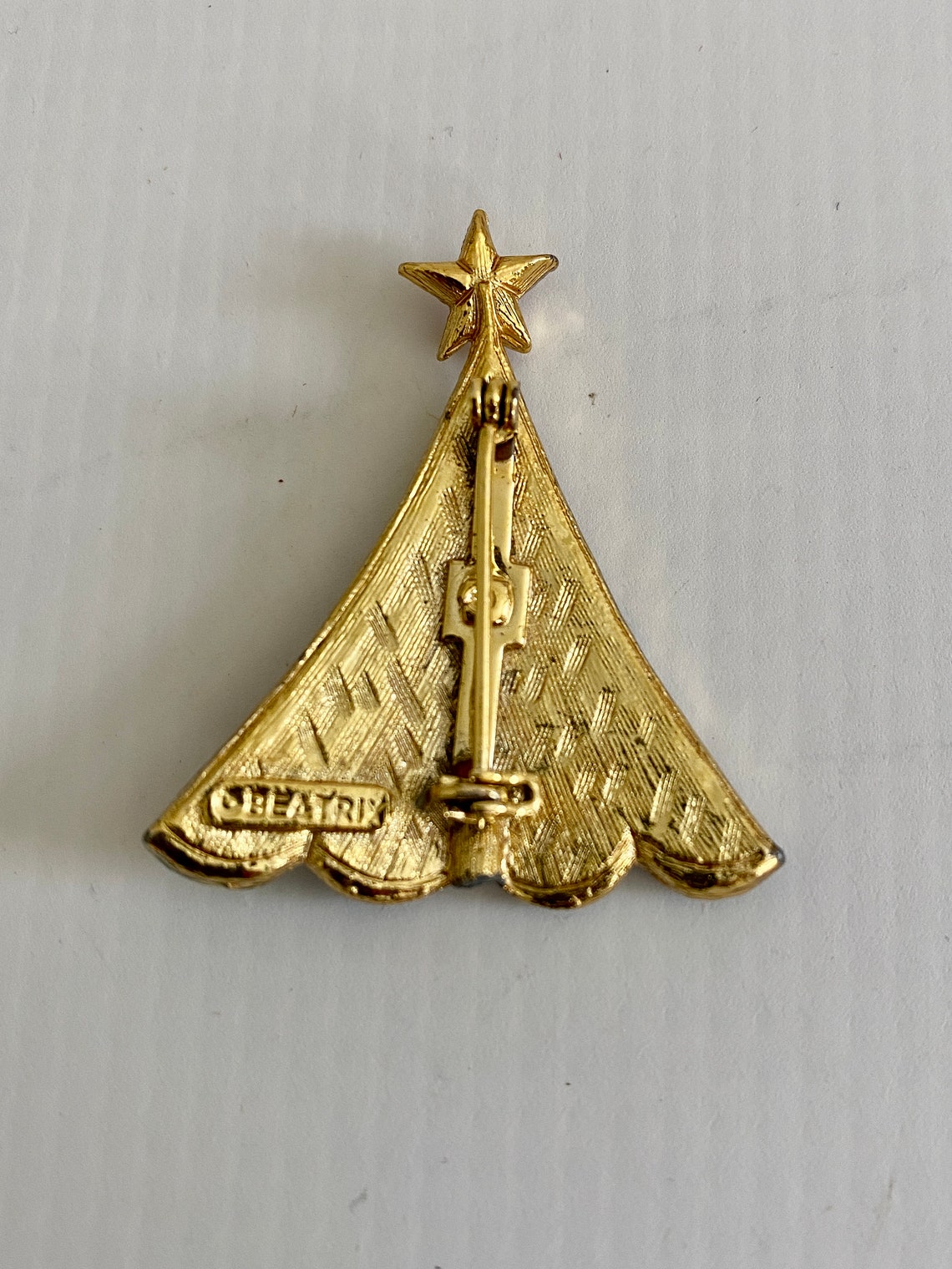 Vintage Lovely Enamel Sparkly Christmas Tree Pin Brooch in - Etsy