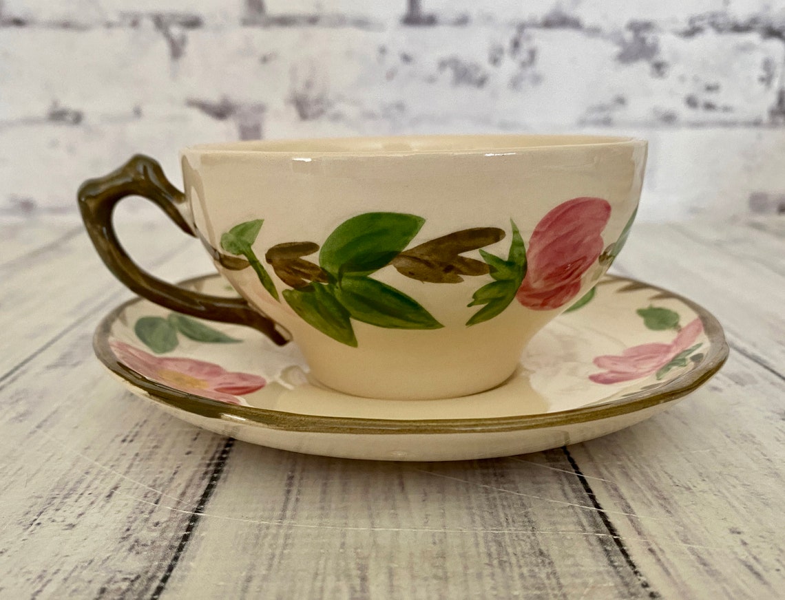 Franciscan Desert Rose Pattern Set of Teacups and Saucers 8 - Etsy