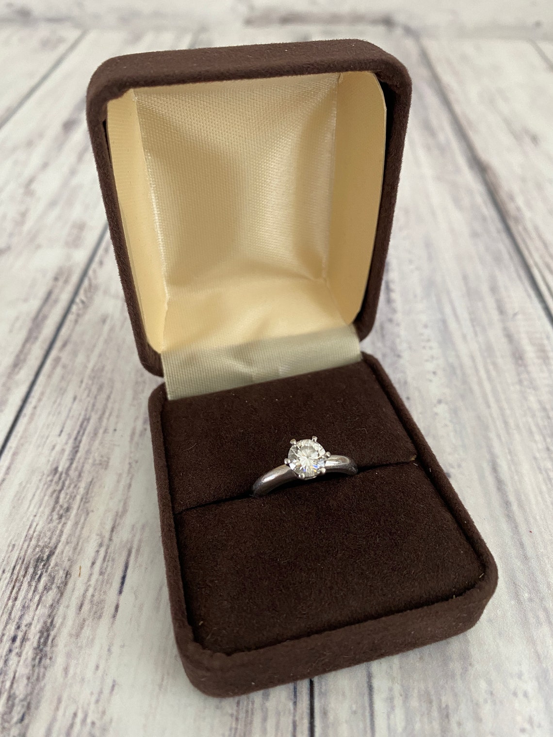 Ring Presentation Box Brown Velvet Ring Gift Box Velvet - Etsy