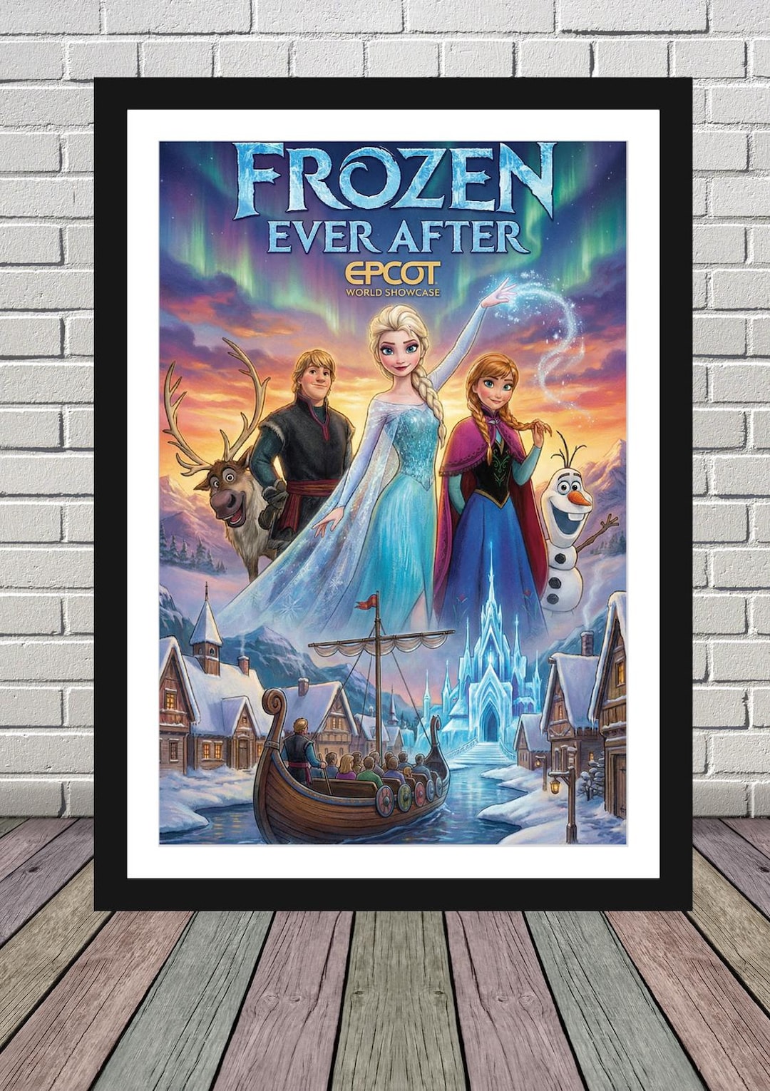 EPCOT Frozen Ever After Attraction Anna Elsa Olaf Poster WDW 8x10 11x14 ...