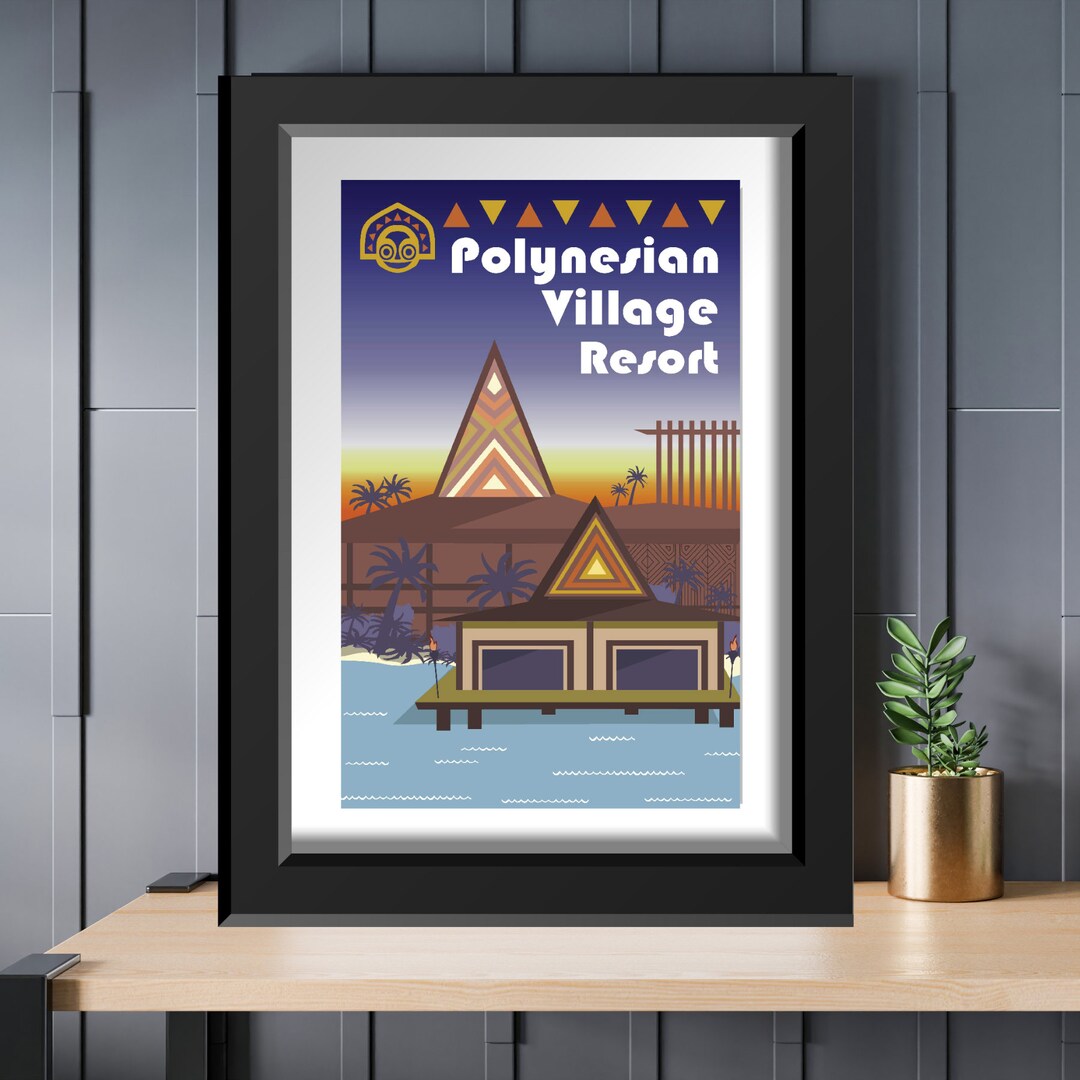 Walt Disney World Polynesian Blue DVC Disney Vacation Club Resort Retro ...