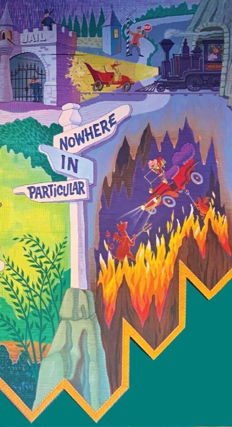 Mr Toads Wild Ride Attraction Scenes Illustration Hell Toad Hall Disney ...