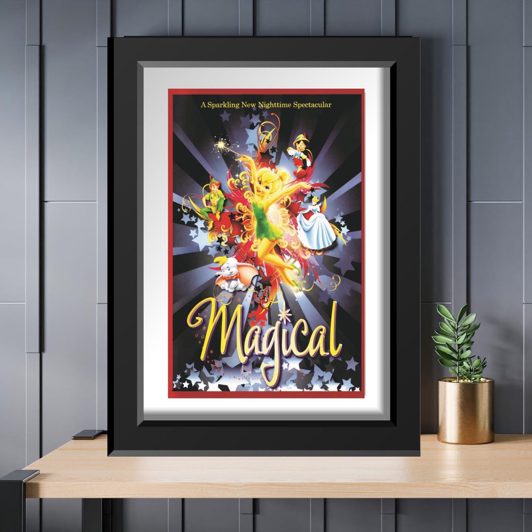 Disneyland Magical Fireworks Show Poster Tinkerbell Peter Pan Dumbo ...