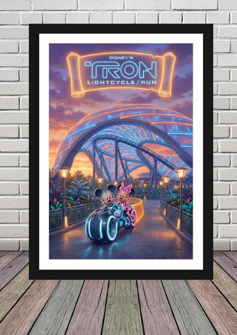 Disney Tron Lightcycle Run Attraction Rollercoaster Launch Mickey Walt ...
