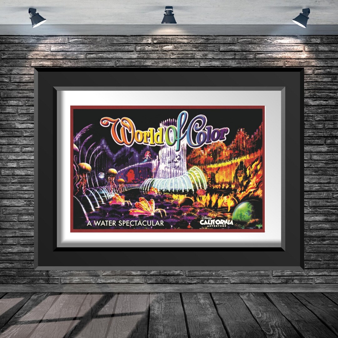 Disney California Adventure World of Color Nighttime Water Show Poster ...
