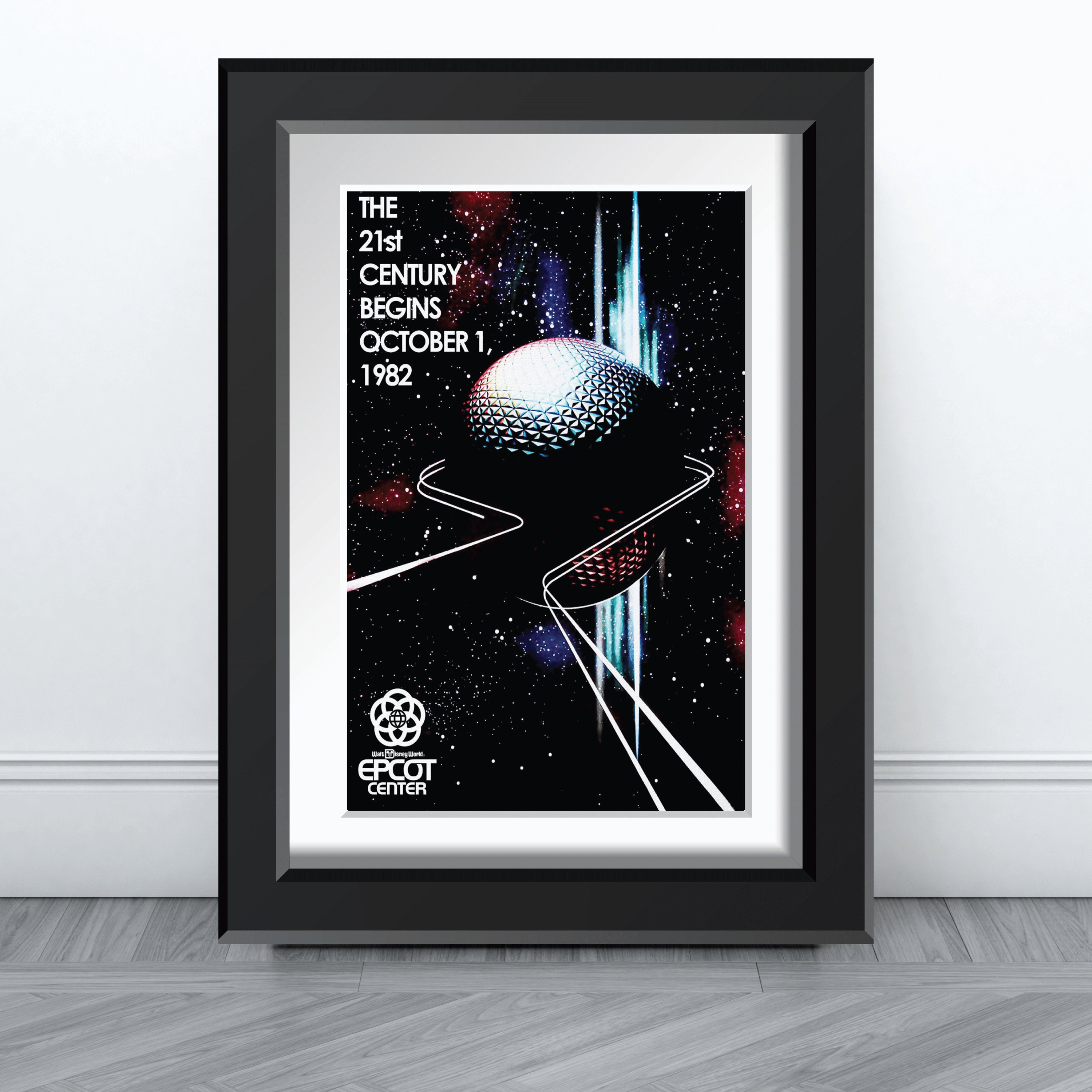 Vintage EPCOT Spaceship Earth 1982 Attraction Poster Walt - Etsy