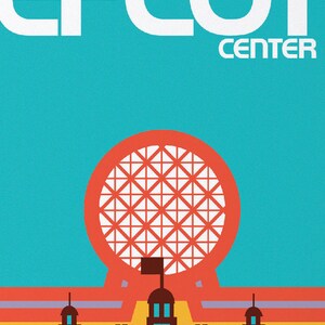 Disney Epcot Center Retro Walt Disney World Poster 8x10 11x14 11x17 ...