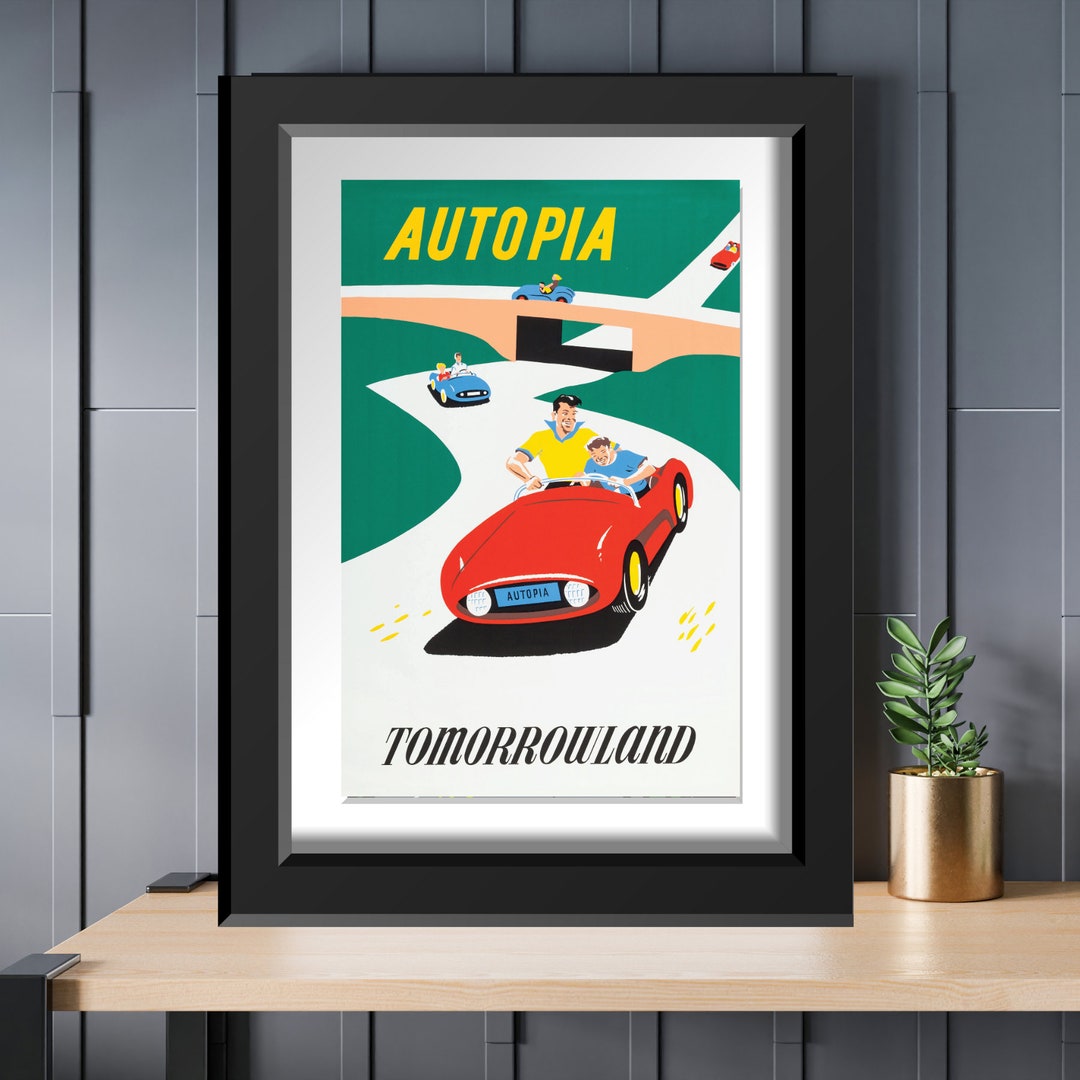 Tomorrowland Autopia Retro Attraction Poster 8x10 11x14 11x17 13x19 - Etsy