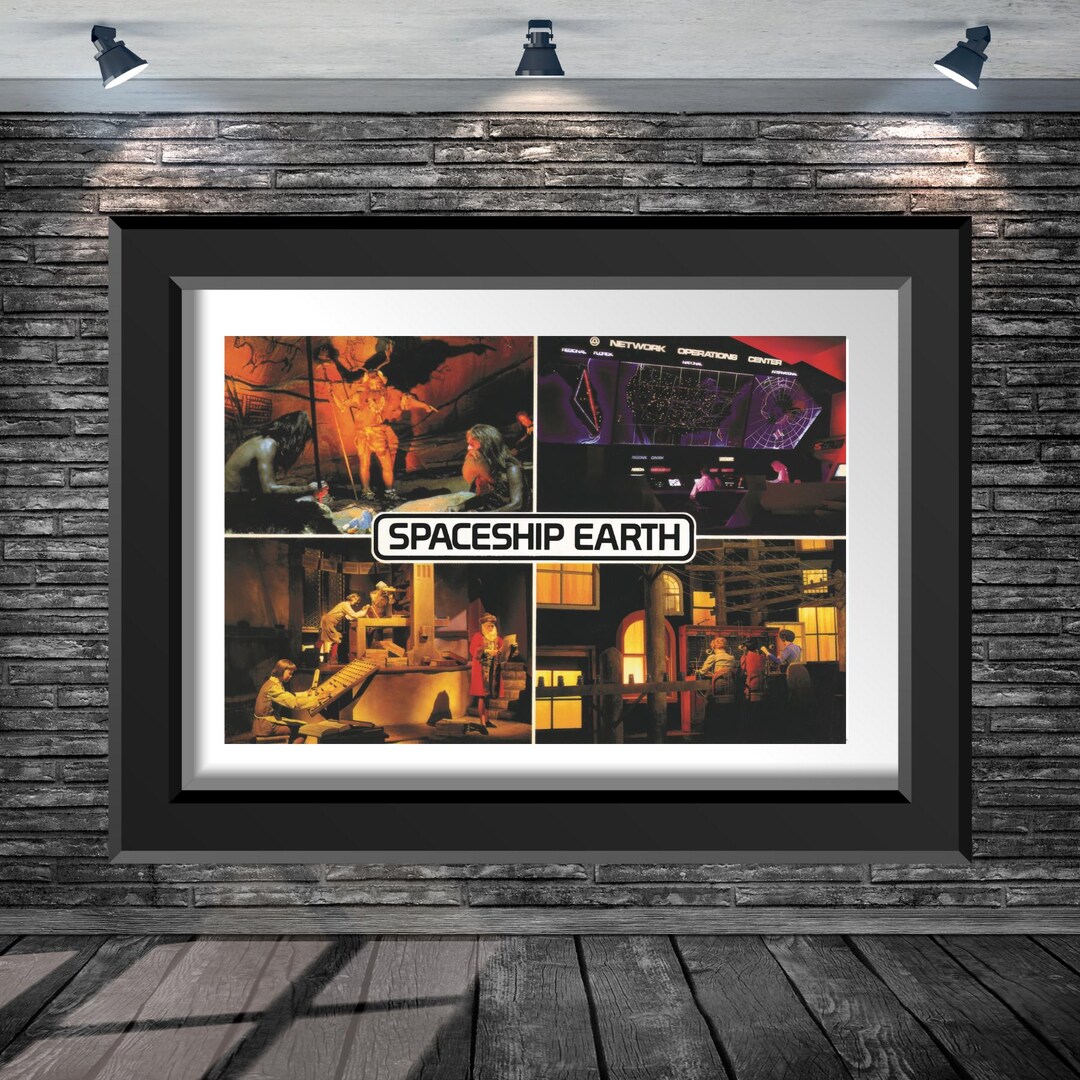 Epcot Postcard #3 Spaceship Earth Retro-style Poster 1982 Future World ...