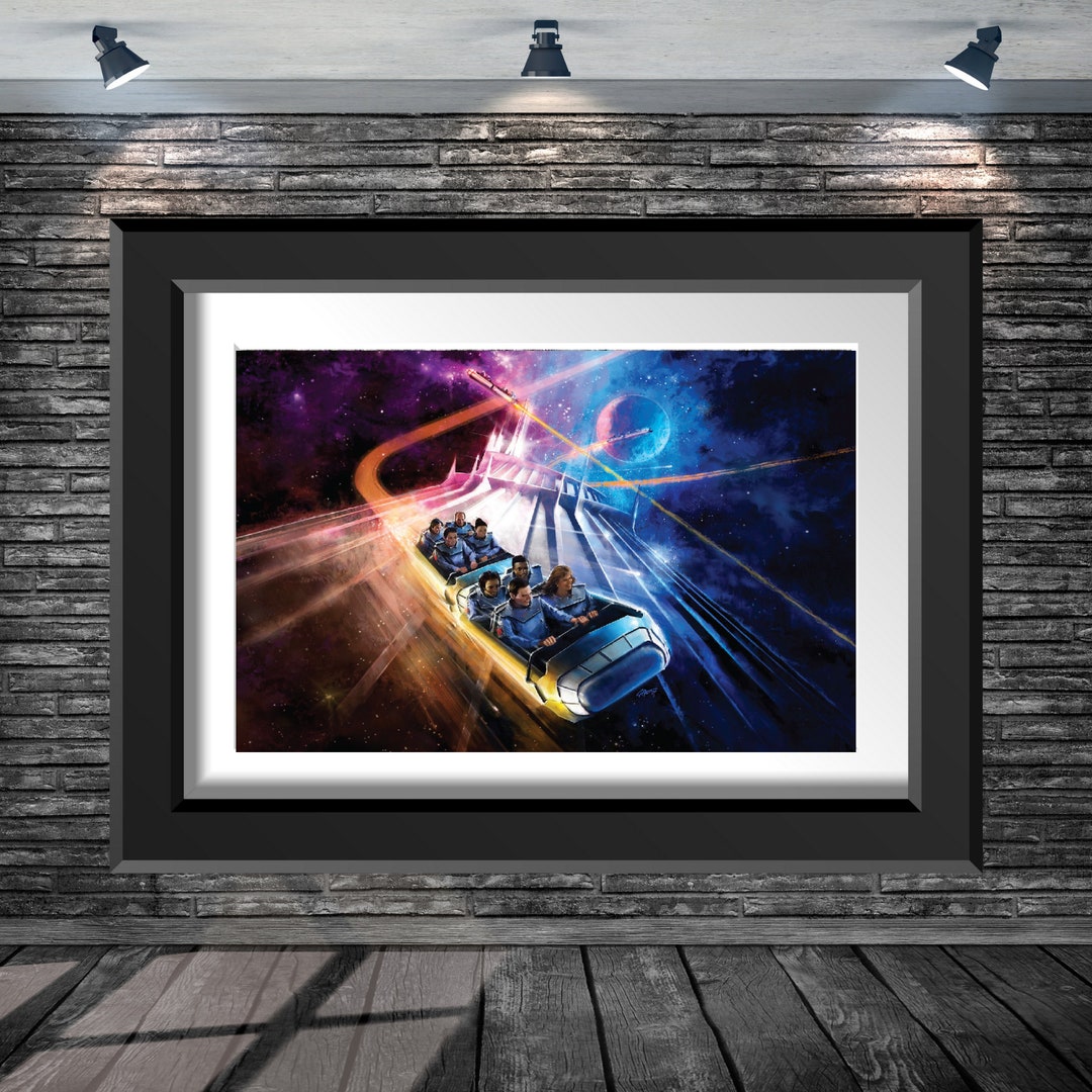 Disney Space Mountain Attraction Galactic Space Rocket Disneyland Walt ...