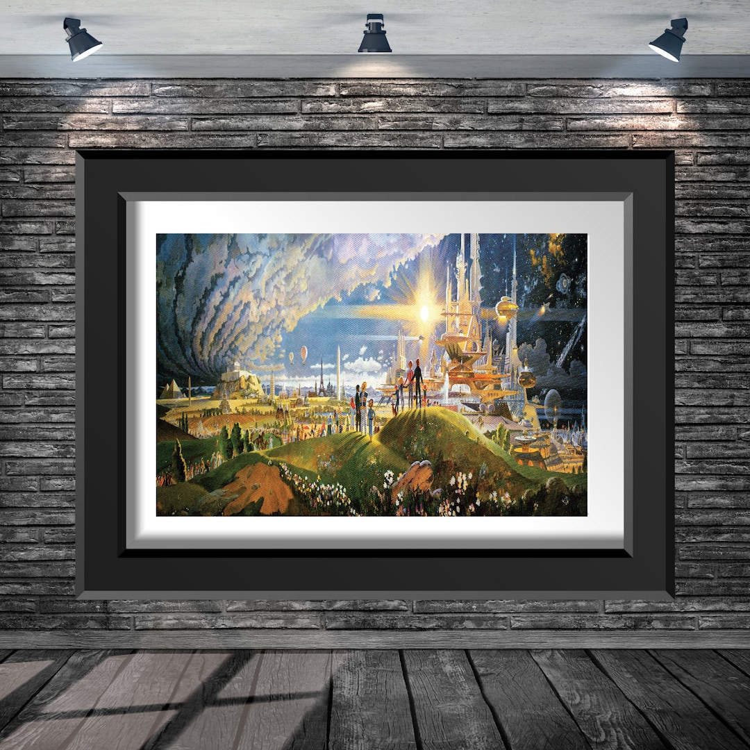 Walt Disney World Epcot Horizons Pavilion Mural Attractions Retro ...