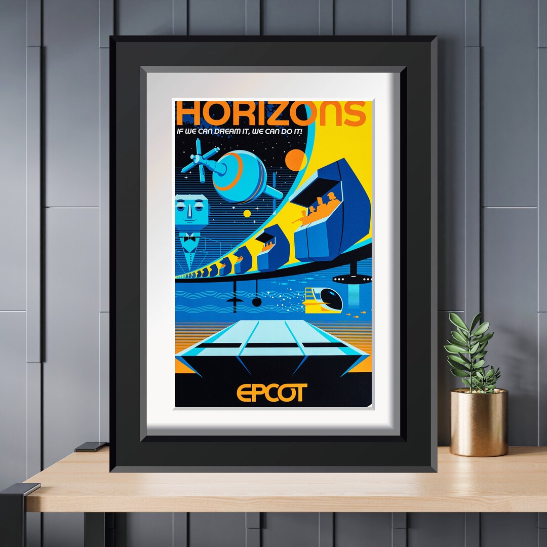 EPCOT Horizons Attraction Walt Disney World Retro Poster 8x10 11x14 ...