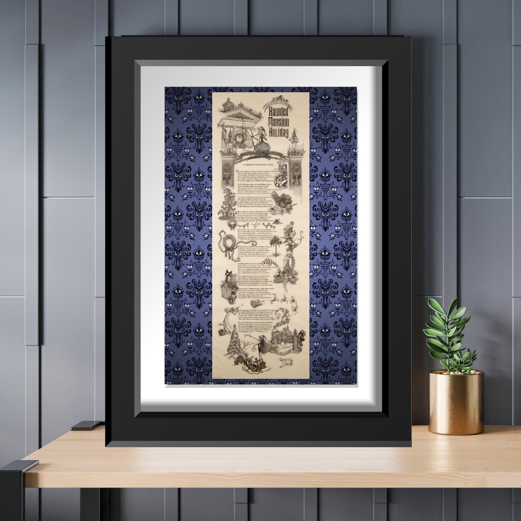 Walt Disney's Disneyland Haunted Mansion Holiday Scroll New Orleans ...
