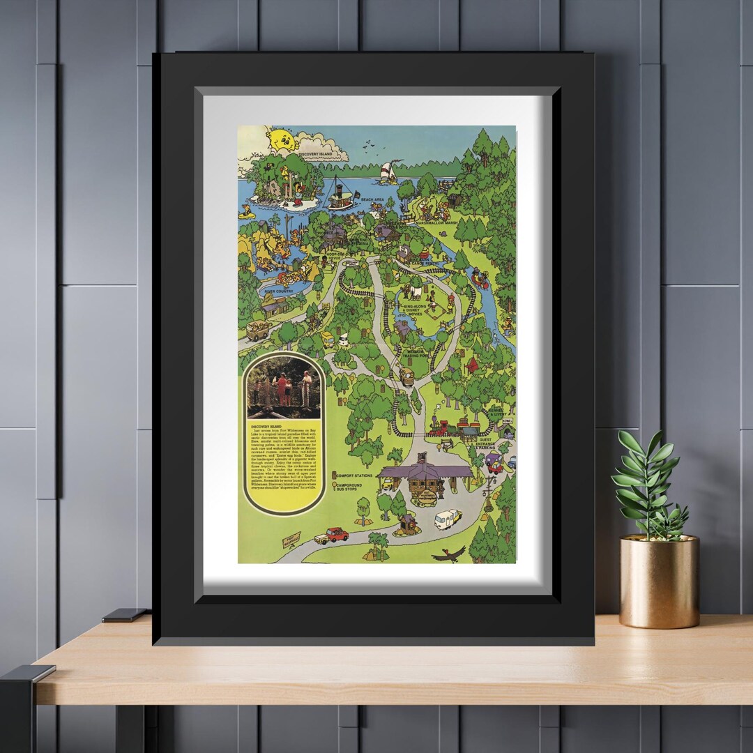 Walt Disney World Fort Wilderness Campground Resort 1970s Retro Map ...