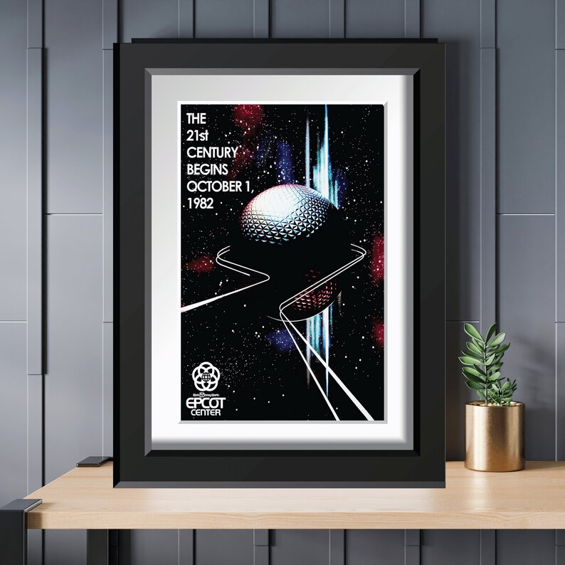 VINTAGE Set of 4 Epcot Center Posters Dreamfinder Figment Spaceship ...