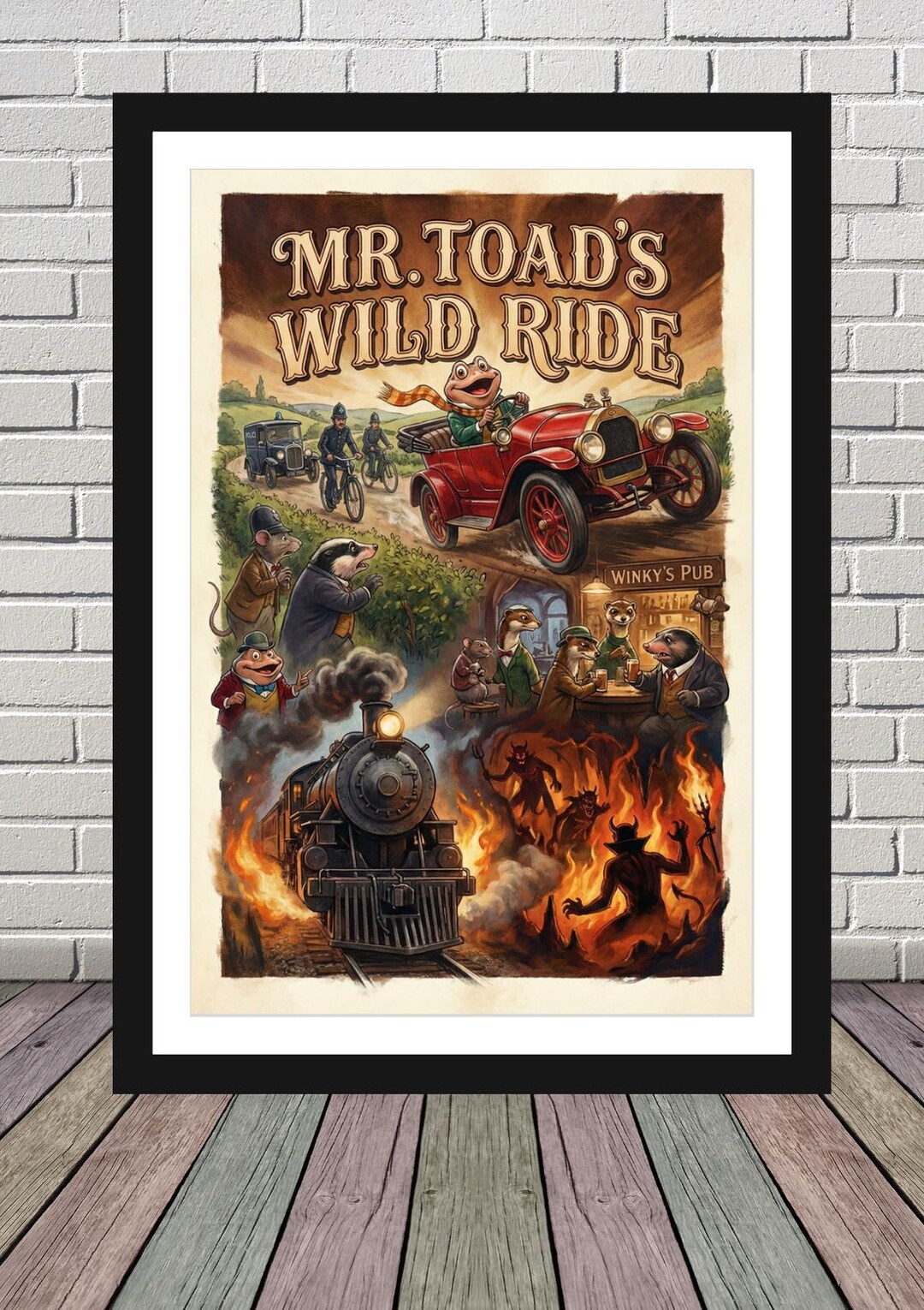 Disney Mr Toads Wild Ride Disneyland Attraction Poster V2 8x10 11x14 ...