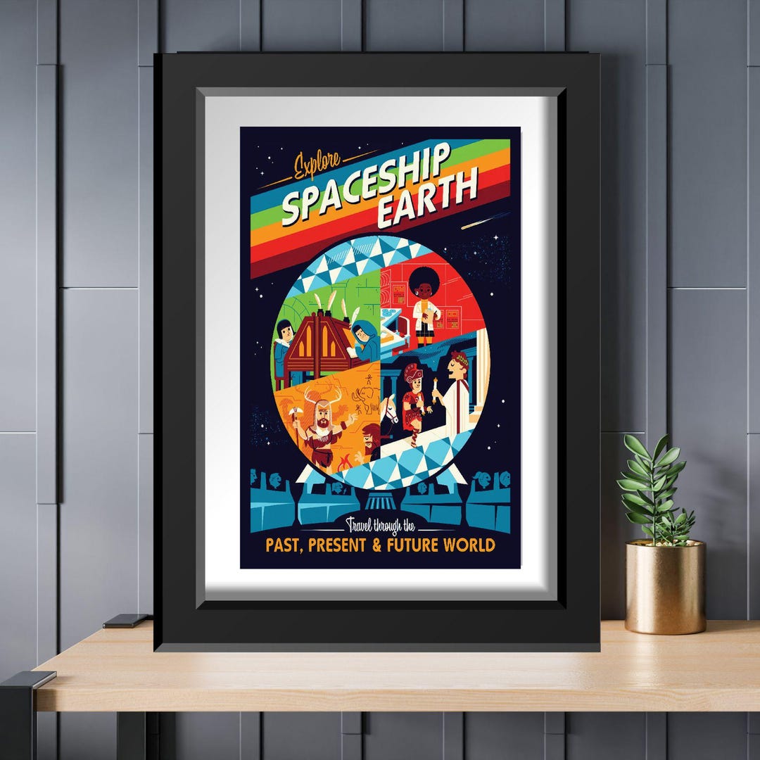 Disney Spaceship Earth Epcot Walt Disney World Attraction Poster 8x10 ...