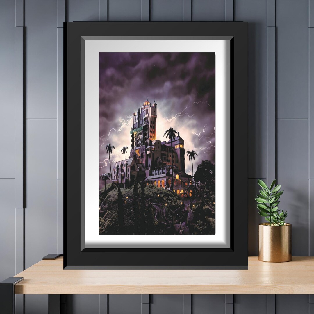 Disney Hollywood Studios WDW Tower of Terror Exterior Poster 8x10 11x14 ...
