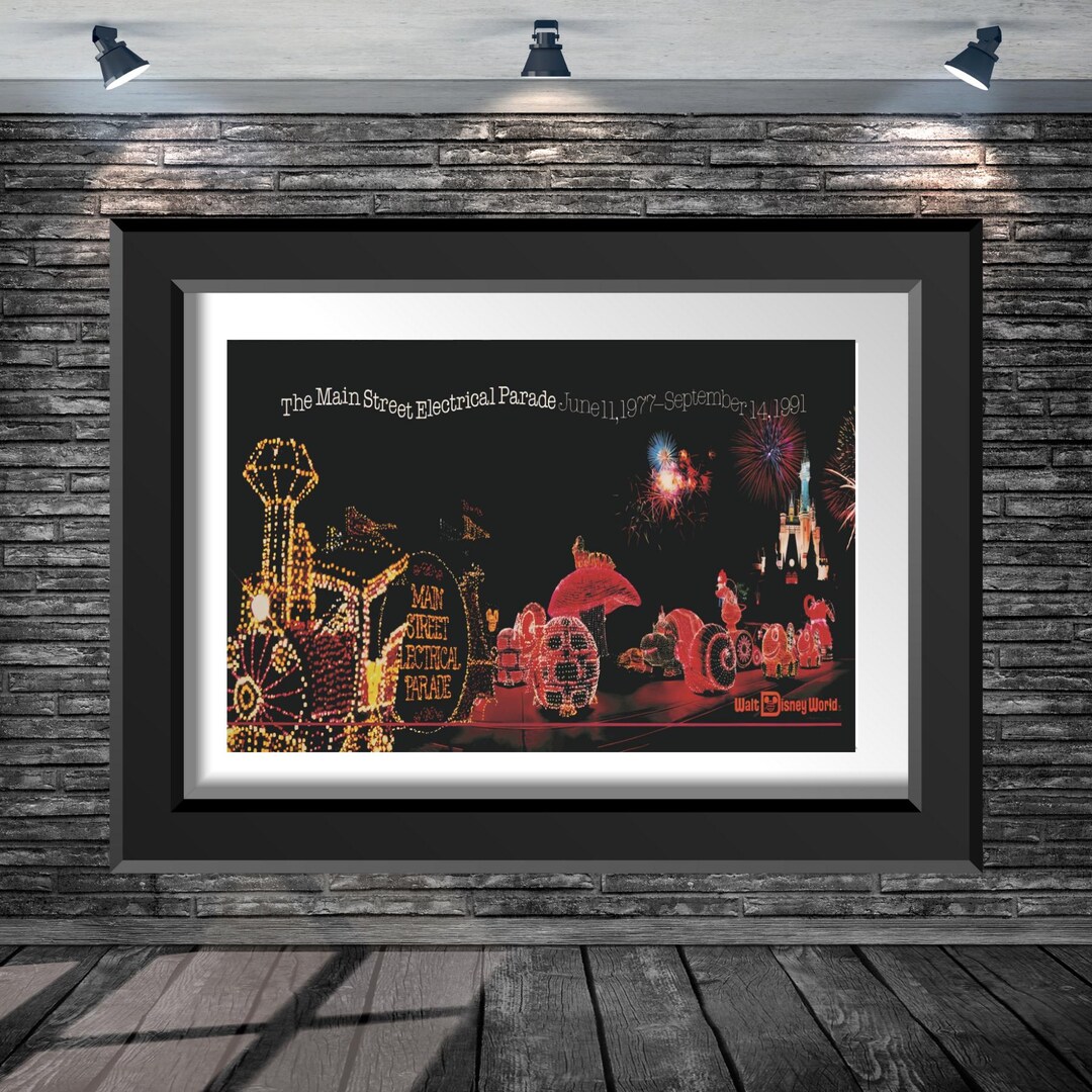 Disney Main Street Electrical Parade 1977 Finale Poster 8x10 11x14 ...