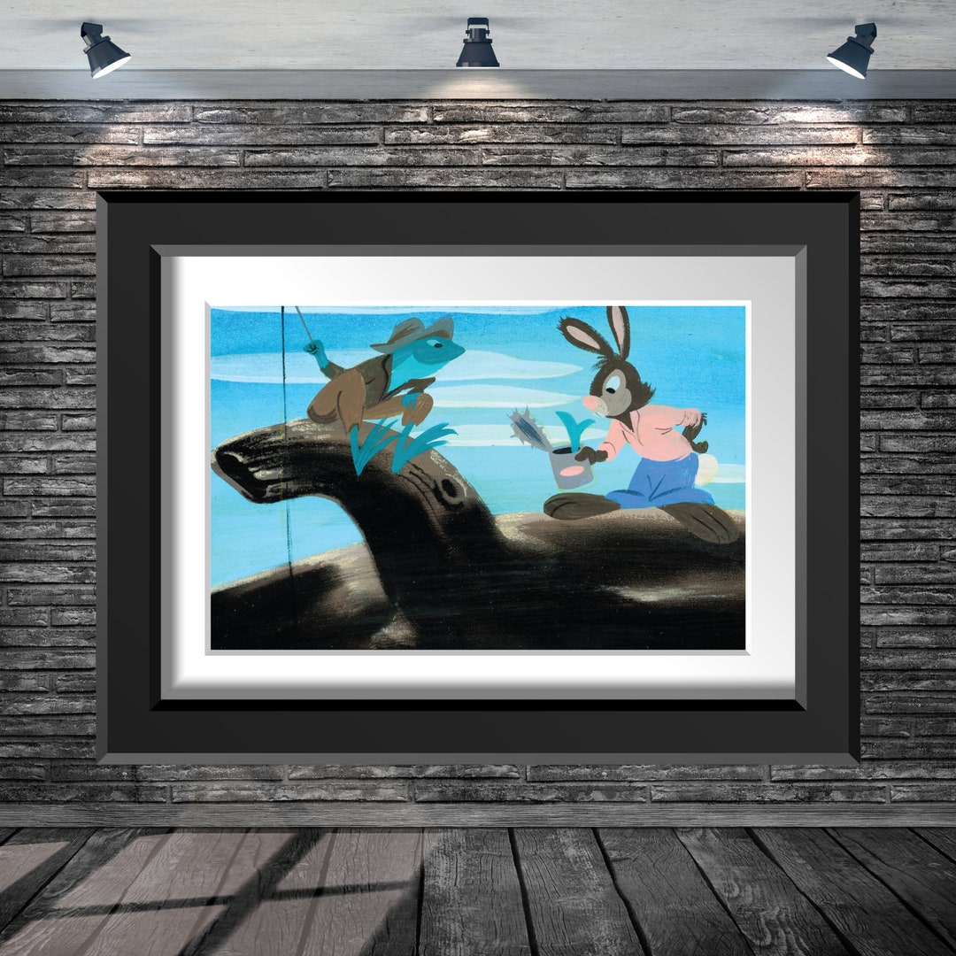 Mary Blair Song of the South Concept Drawing Poster Brer Rabbit Frog ...