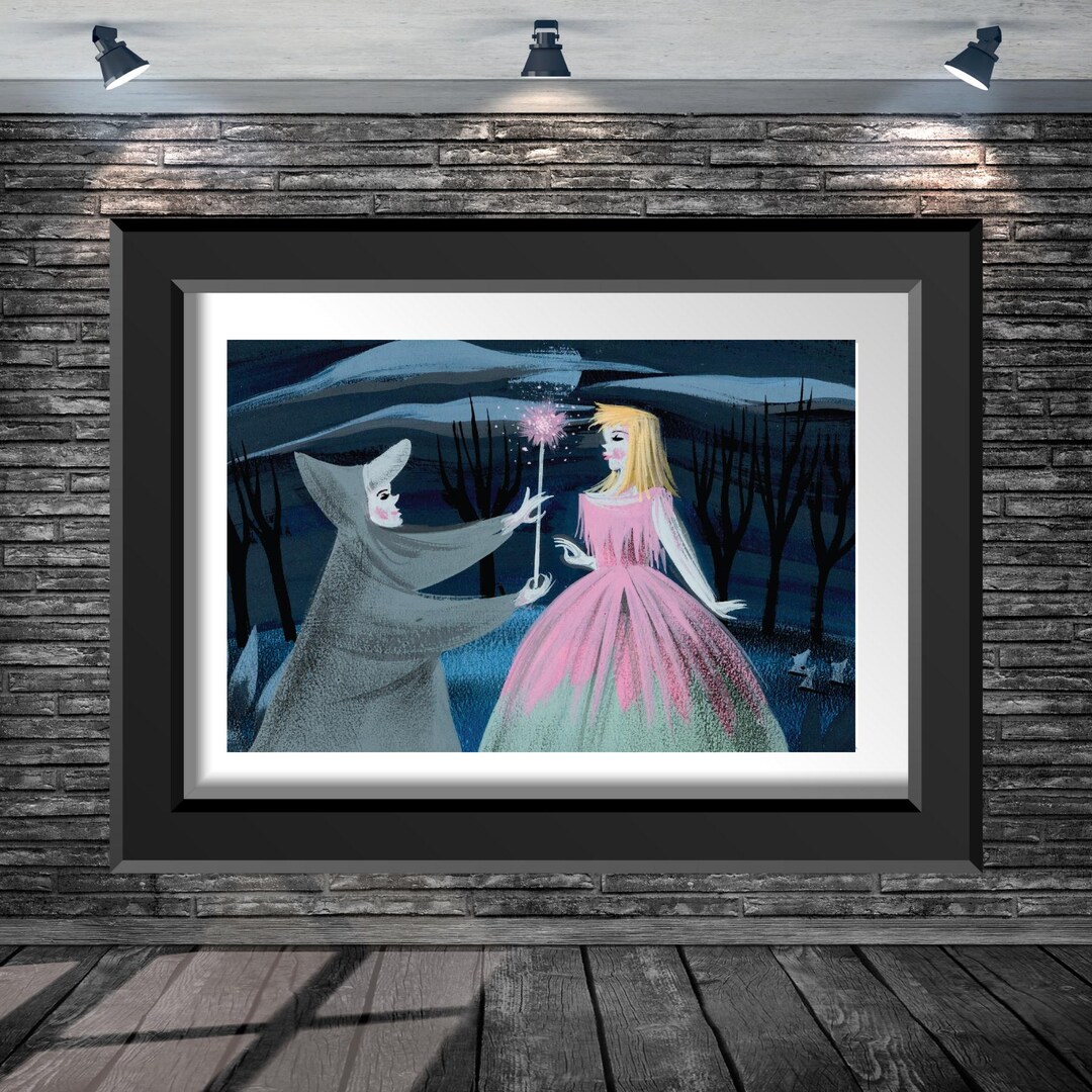 Mary Blair Cinderella Concept Sketch Fairy Godmother With Cinderella ...