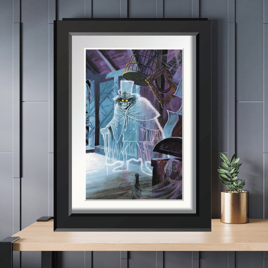 Haunted Mansion Storybook Hatbox Ghost Disney Poster Hat Box Ghost Print - Etsy