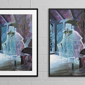 Haunted Mansion Storybook Hatbox Ghost Disney Poster Hat Box Ghost Print - Etsy