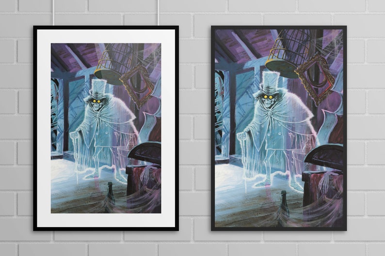 Haunted Mansion Storybook Hatbox Ghost Disney Poster Hat Box Ghost Print - Etsy