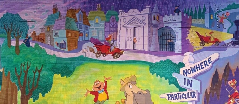 Mr Toads Wild Ride Attraction Scenes Illustration Hell Toad Hall Disney ...