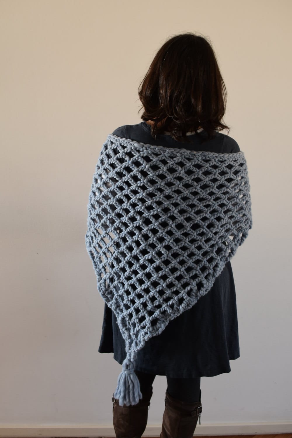 Crochet Pattern Chunky Yarn Shawl PDF PATTERN / Tutorial - Etsy