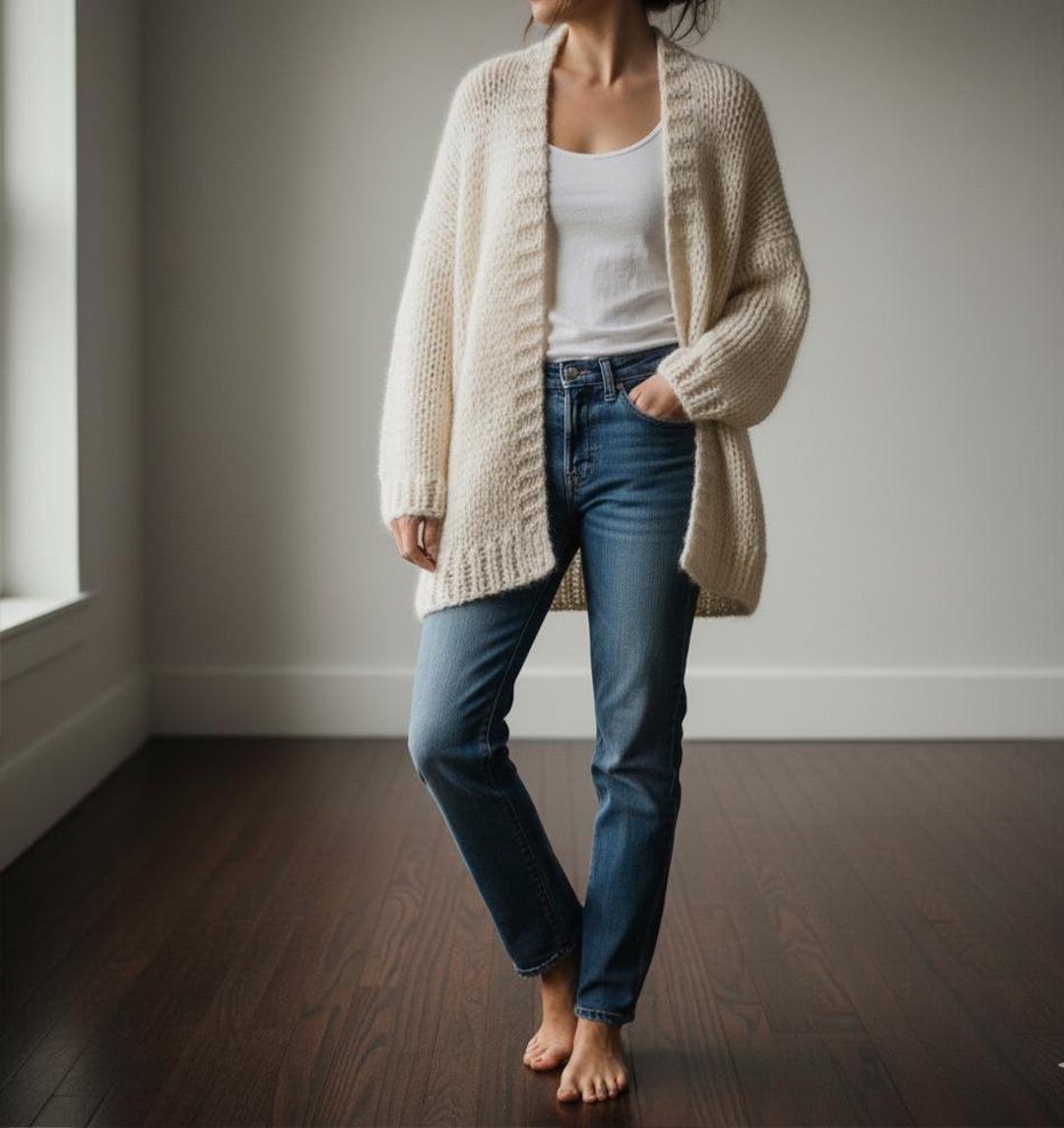 Oversized Cardigan Knitting Pattern / Knitting Tutorial - Easy ...