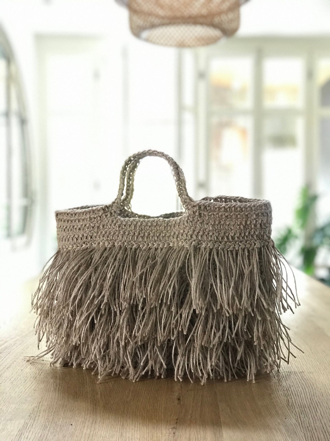 Crochet Bag Pattern. Summer Boho Fringe Bag Crochet Tutorial. Easy ...