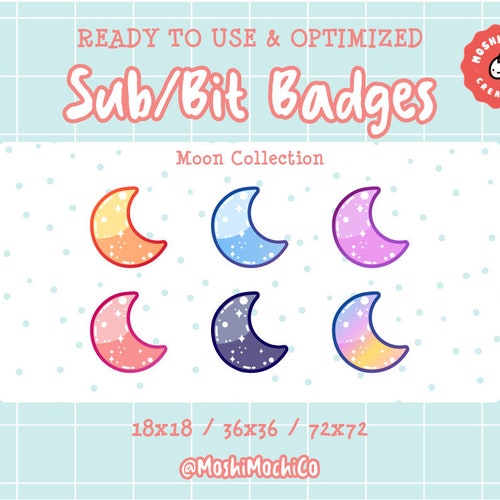 Twitch Sub Badges / Bit Badges / Emote Gradient Sparkle Star - Etsy