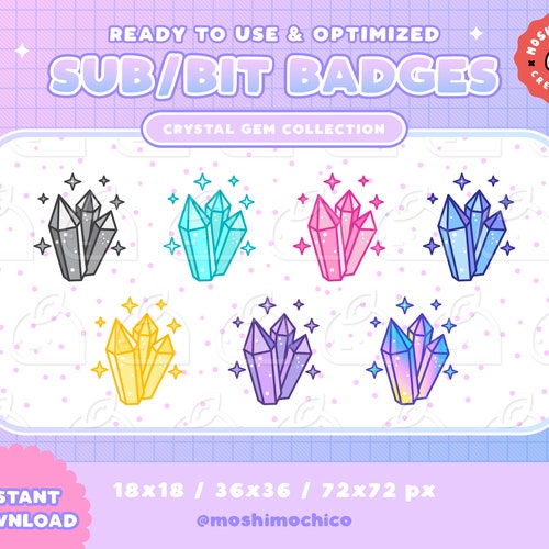 Healing Crystal Sub Badges Bit Badges Twitch Discord - Etsy Canada