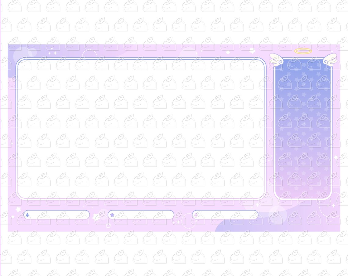 Girly Twitch Stream Overlay Cute Angel Wing Kawaii - Etsy