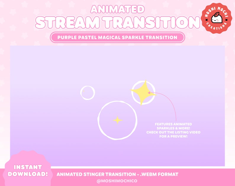 Purple Magic Sparkle Stinger Transition, Twitch Stinger Transition ...