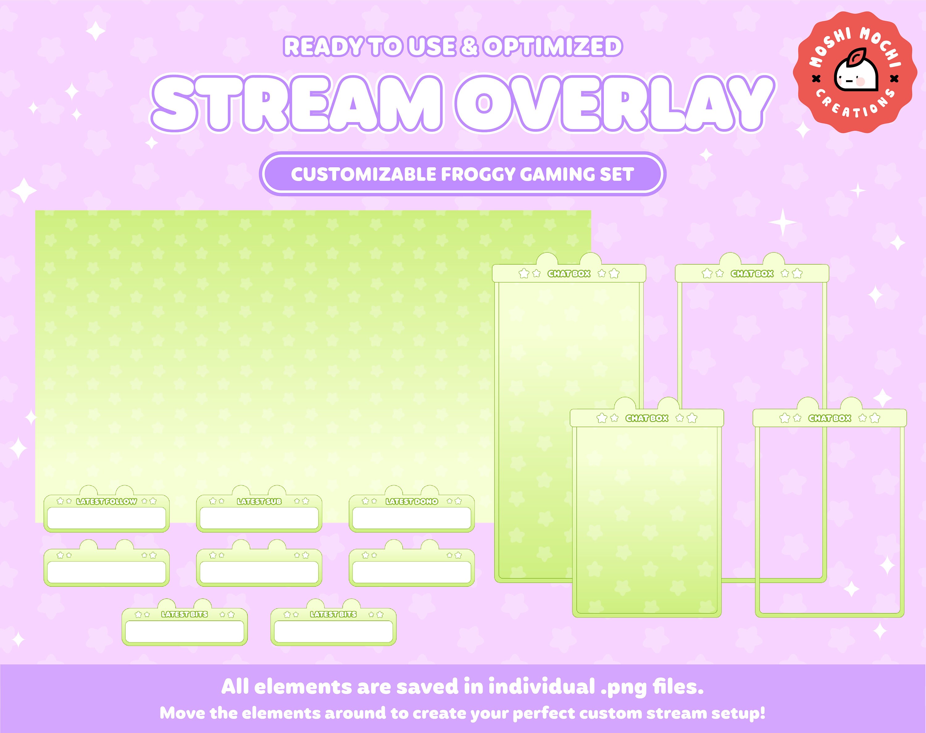 Frog Stream Overlay Set for Twitch / Vtuber Gaming Setup / - Etsy UK