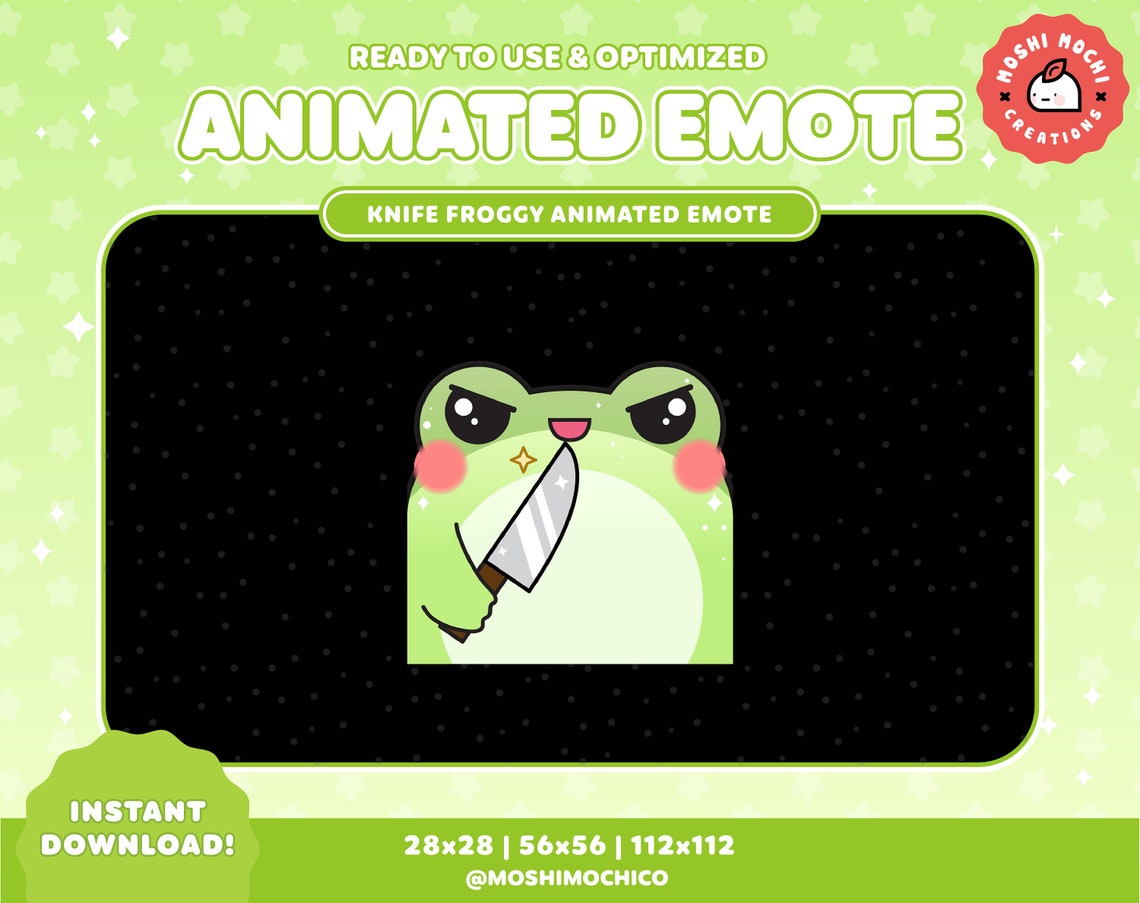 Animated Evil Frog Emote / Twitch Badge / Cute / Funny Emote for ...