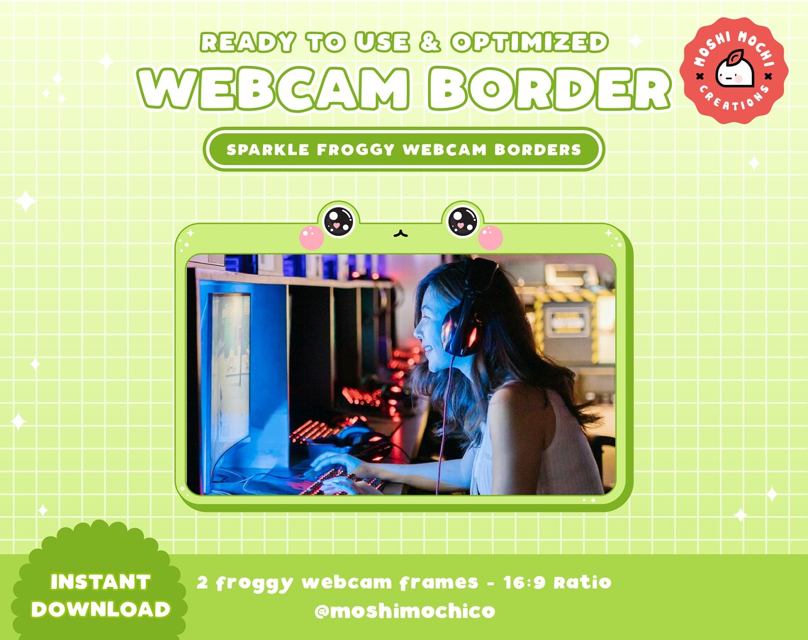 Cute Frog Webcam Frame / Border / Overlay for Streaming / | Etsy