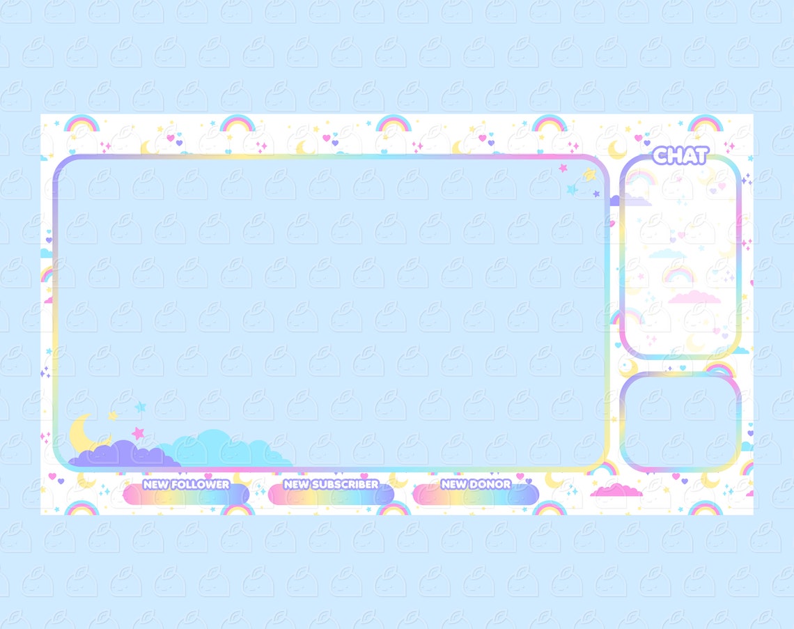 Twitch Bright Rainbow Pattern Overlay / Streamer Graphics / - Etsy Canada