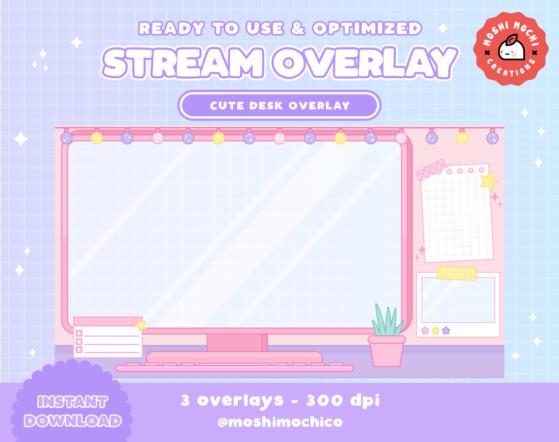 Twitch Computer Screen Gamer Girl Boy Stream Overlay Set / | Etsy