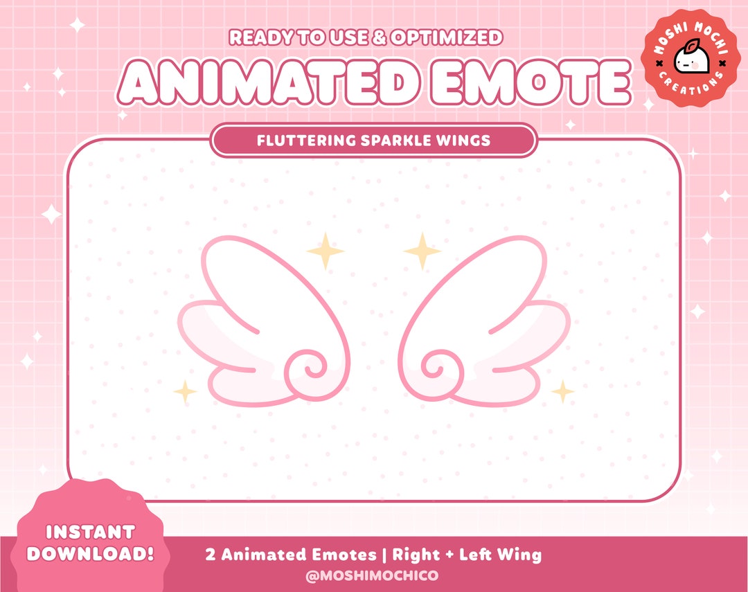 Animated Angel Wing Emote / Twitch Badge / Cute / Kawaii / Pastel ...