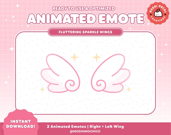 Animated Angel Wing Emote / Twitch Badge / Cute / Kawaii / - Etsy
