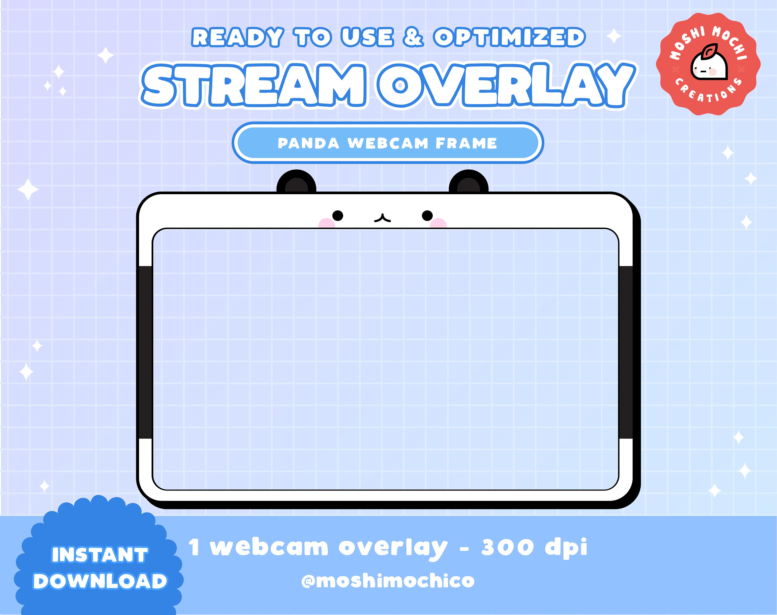 Twitch Cute Pink Panda Stream Overlay / Streamer Graphics / - Etsy UK