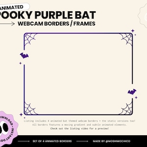 Spooky Bat Stream Webcam Border, Game Capture Frame, Twitch Halloween ...