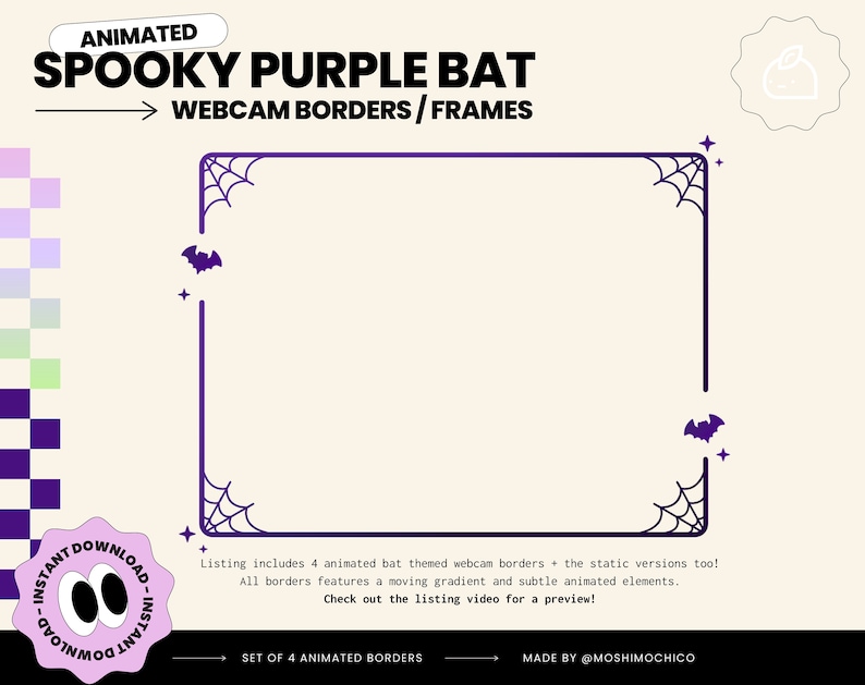 Spooky Bat Stream Webcam Border, Game Capture Frame, Twitch Halloween ...