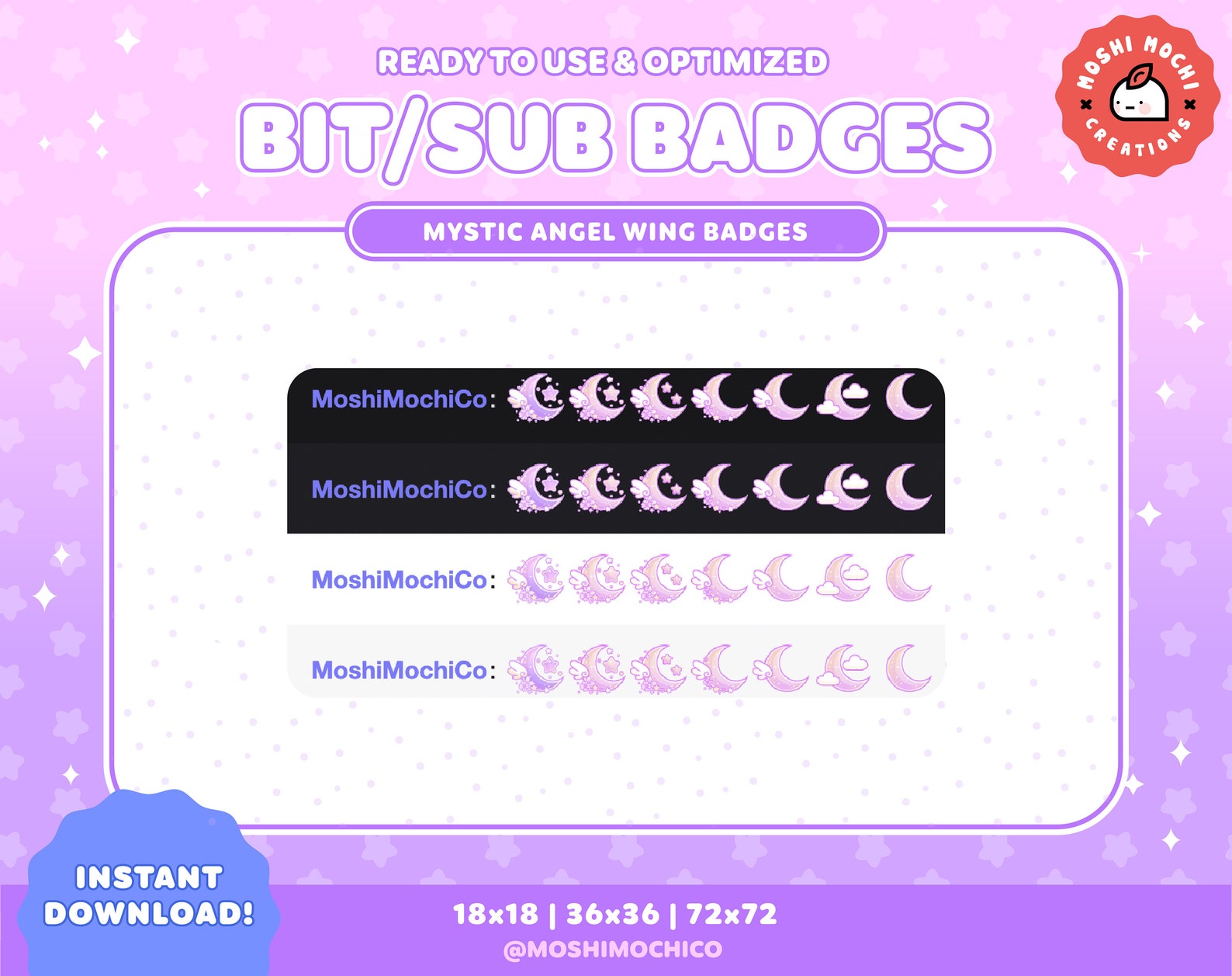 Twitch Sub Badges / Bit Badges / Pink Mystic Pastel Sparkle - Etsy