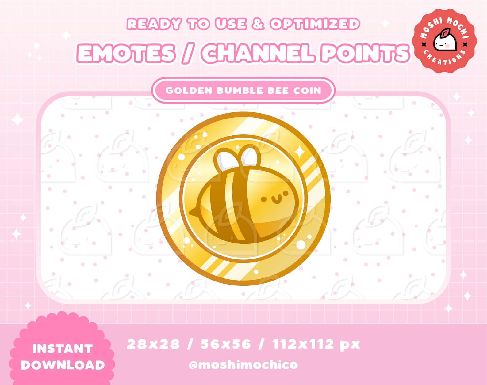 Twitch Bee Channel Point / Emote / Coin / Badges / Kawaii / | Etsy
