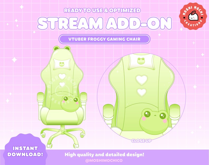 Vtuber Frog Gaming Chair / Stream Add-on / Accesorio / Twitch - Etsy México