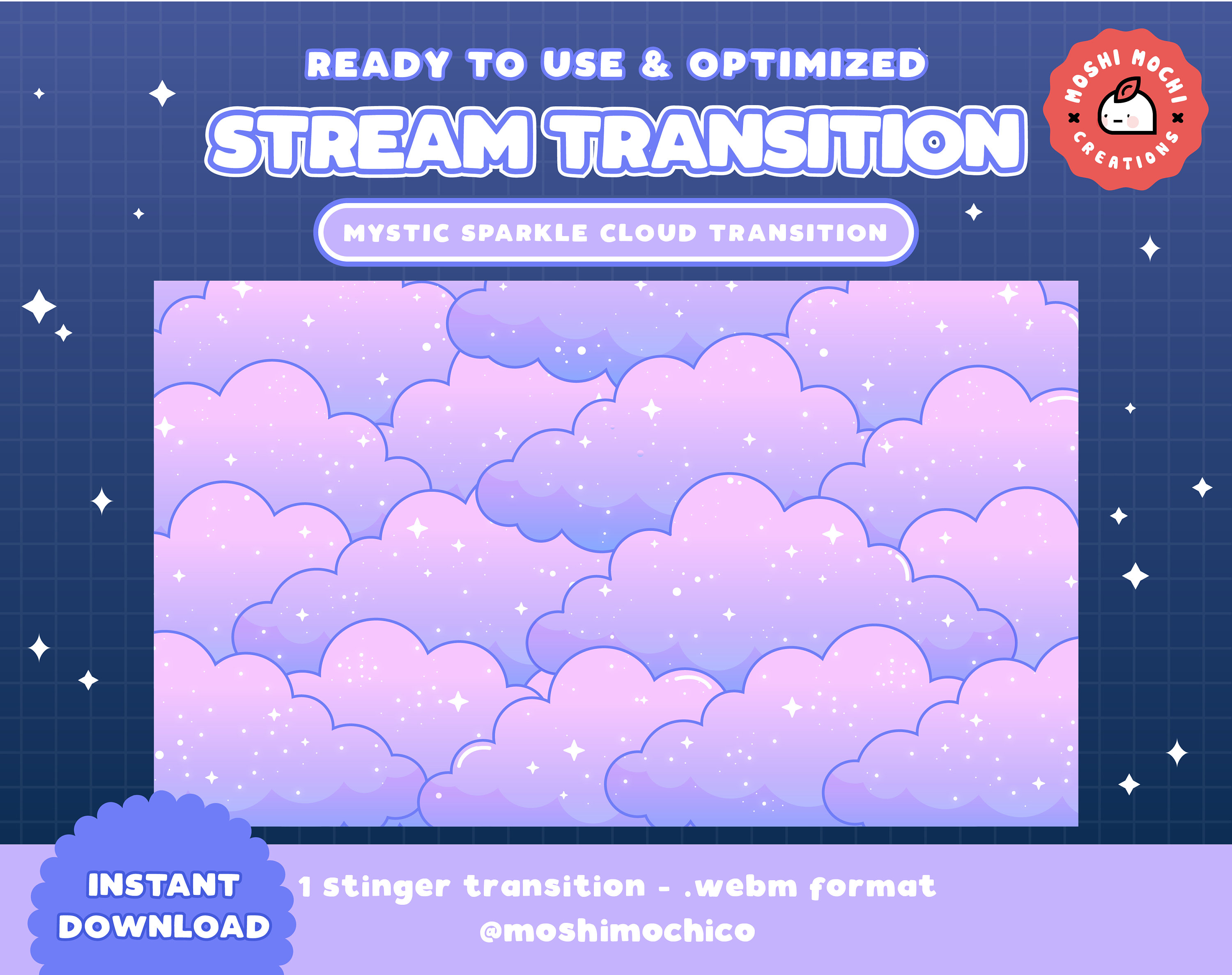 Twitch Stinger Transition | Stream Transition | Mystic Pastel Overlay ...
